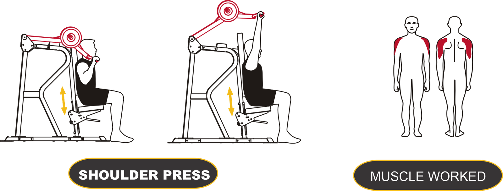 HS-7005 Plate Loaded Shoulder Press - Muscle Fit